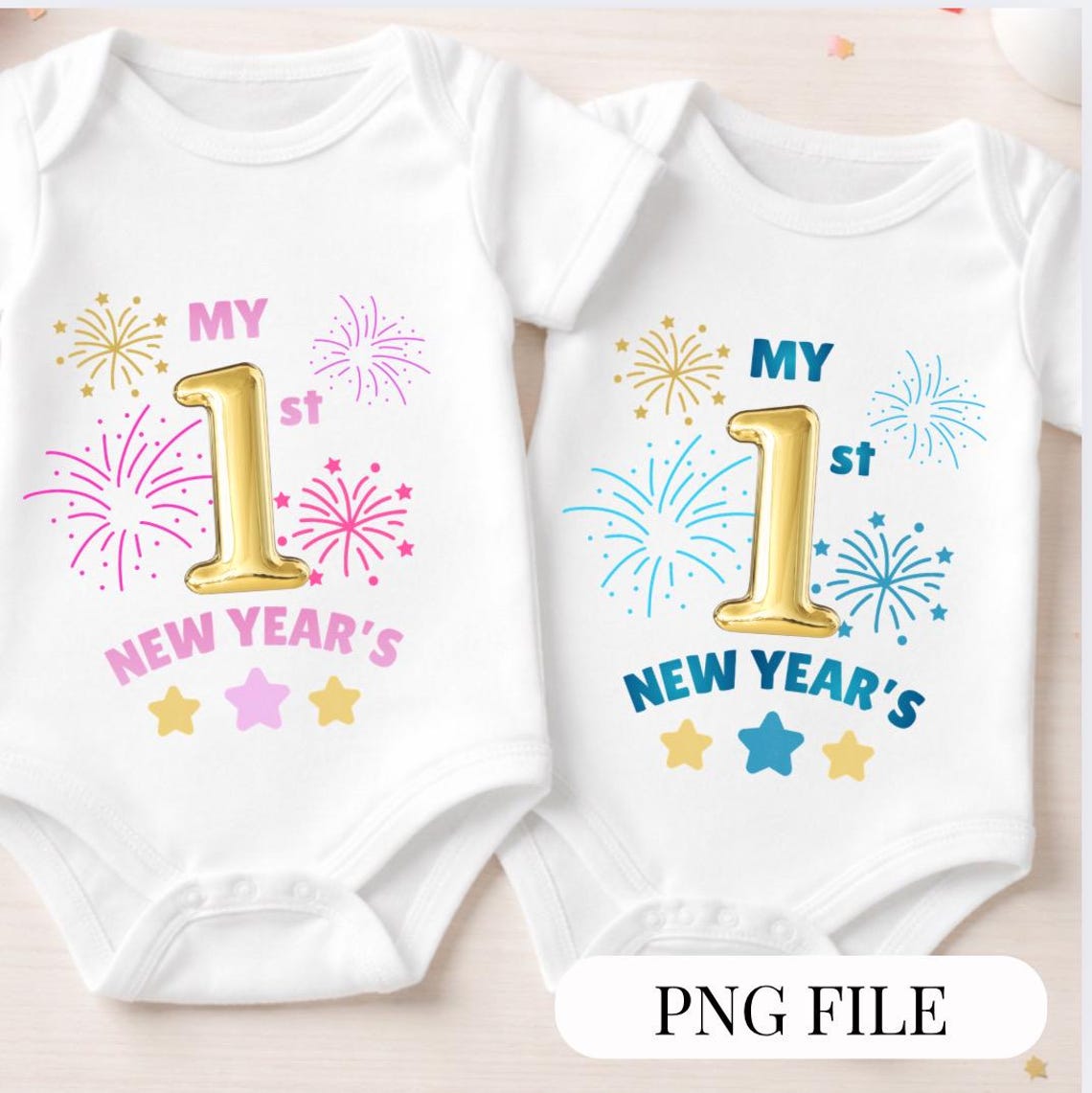 My 1st New Year PNG, Baby’s First New Years, New Year PNG, My First New ...