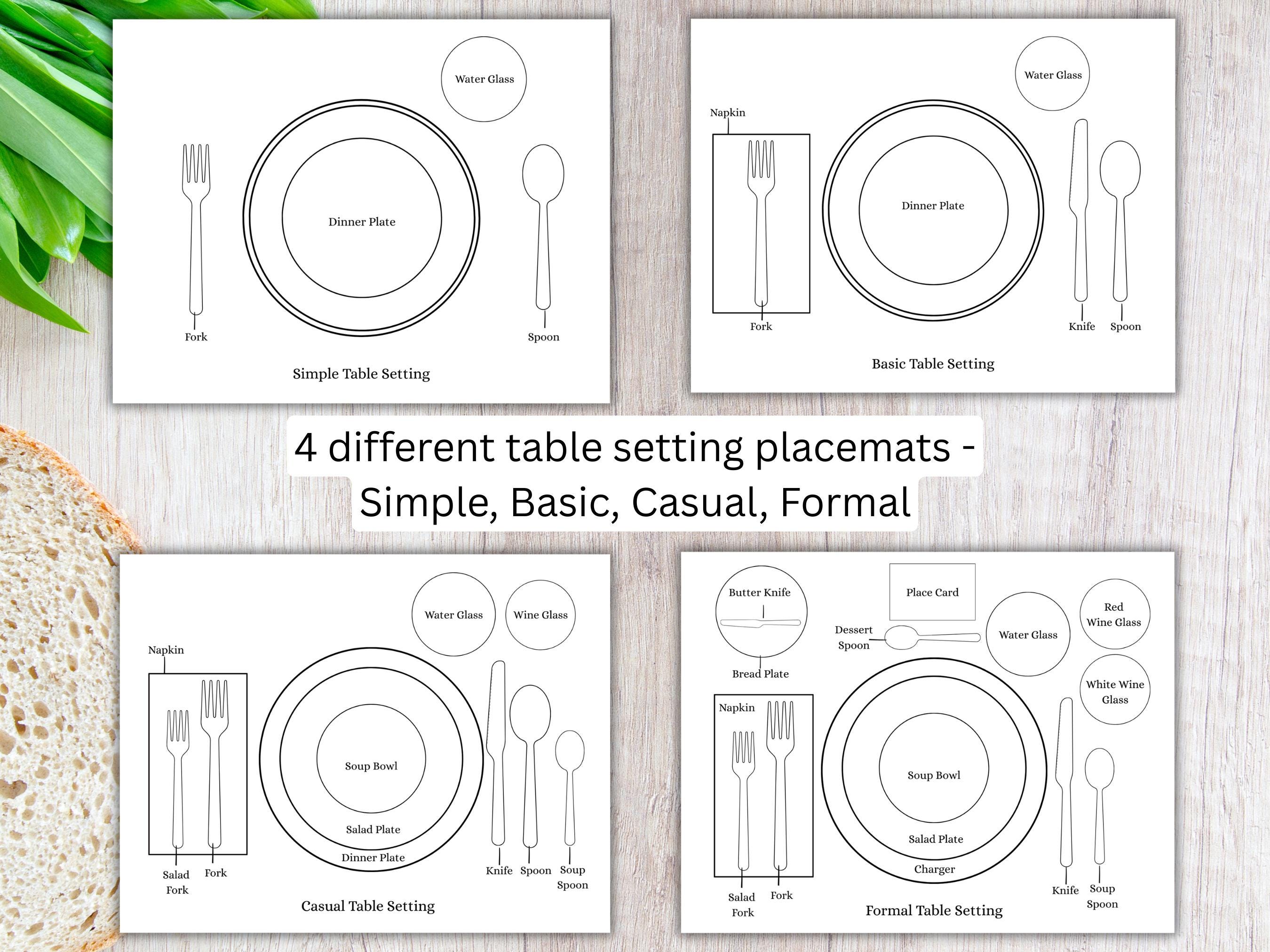Montessori Placemat, Table Setting Placemat Printables for Kids ...