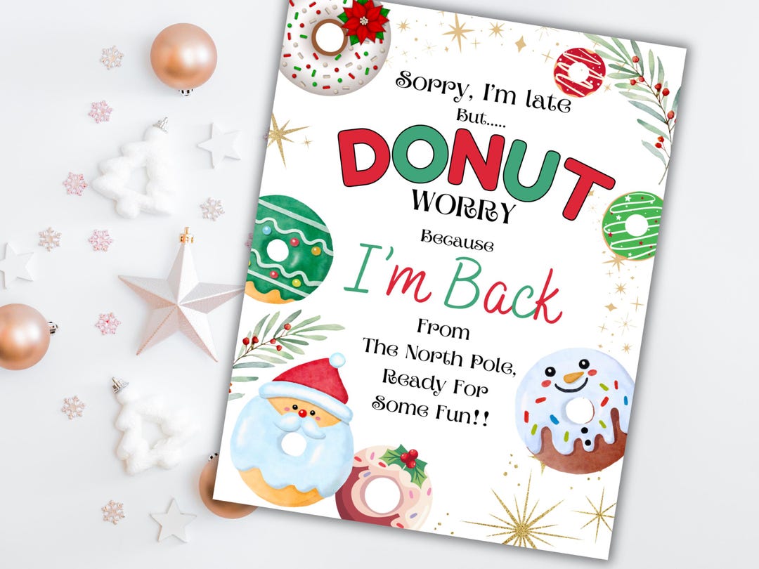 Elf Late Arrival, Sorry Im Late Elf Letter, Elf Arrival Letter, Elf ...