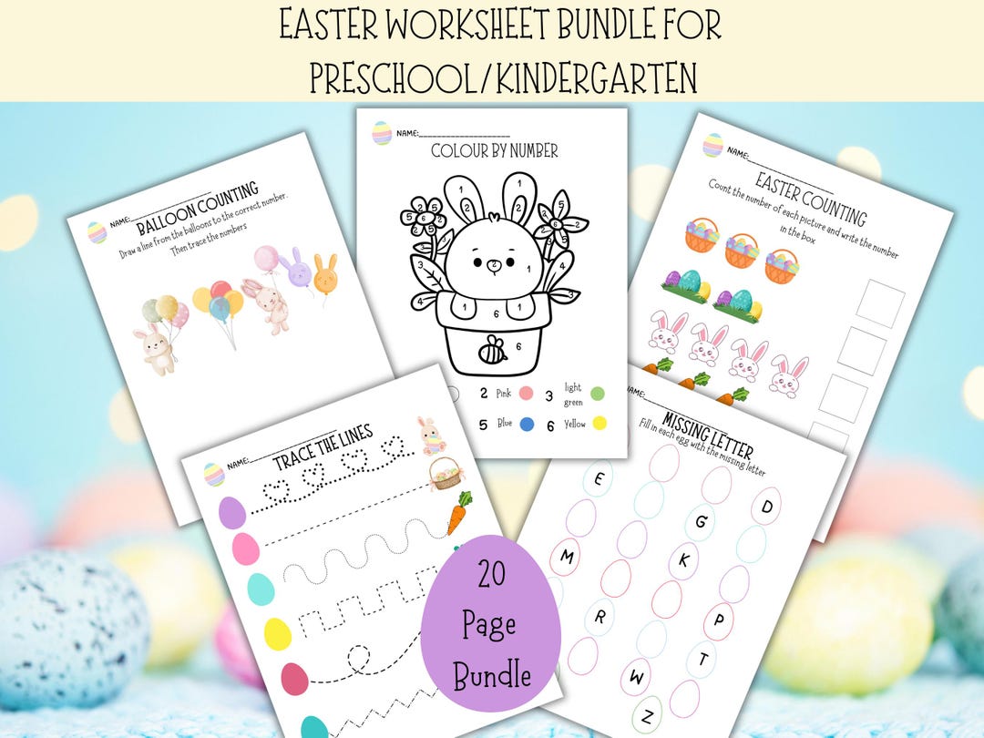 Easter Worksheets, Tracing Worksheets, Toddler Worksheets, Prek ...
