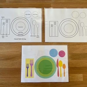 Montessori Placemat, Table Setting Placemat Printables for Kids ...