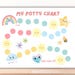 Printable Potty Training Chart, Rainbow Potty Training, Potty Chart ...