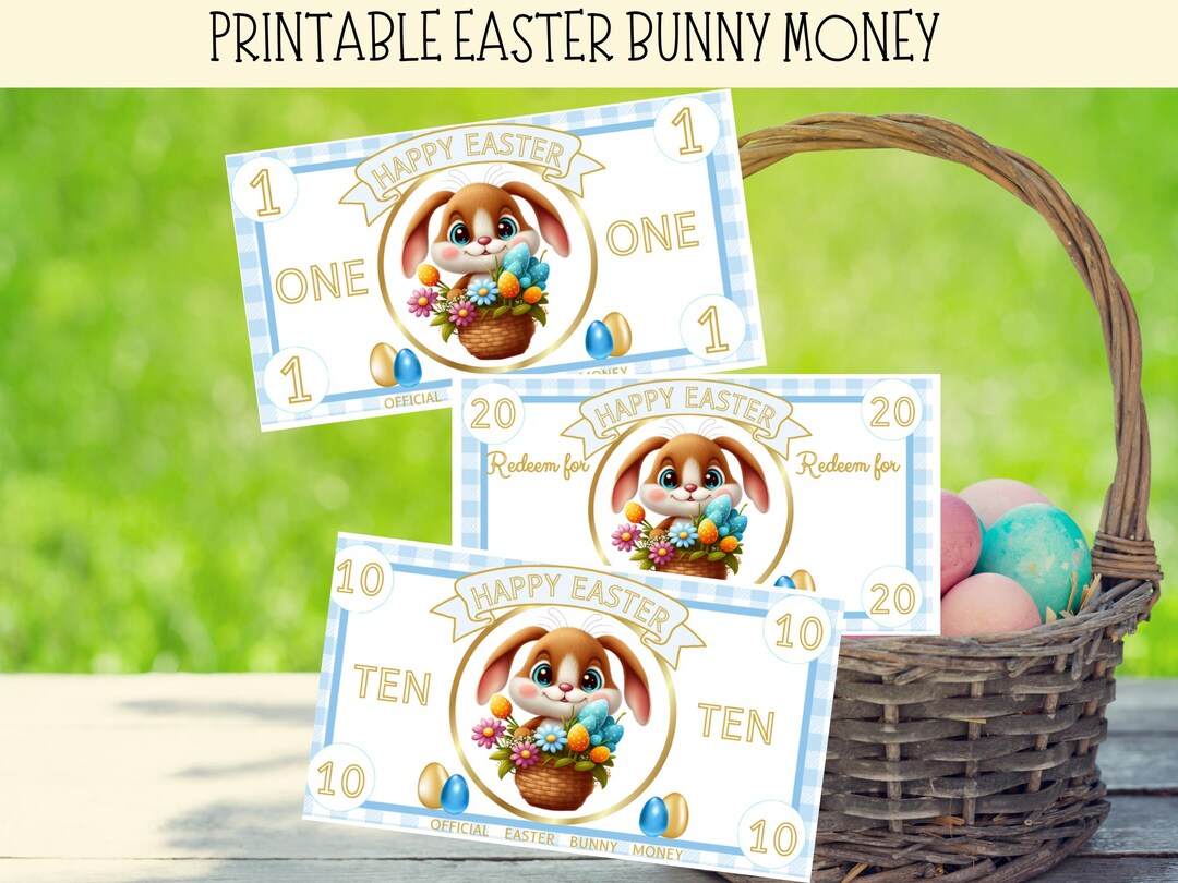 Bunny Bucks, Easter Bunny Money, Easter Bucks, Bunny Money, Easter ...