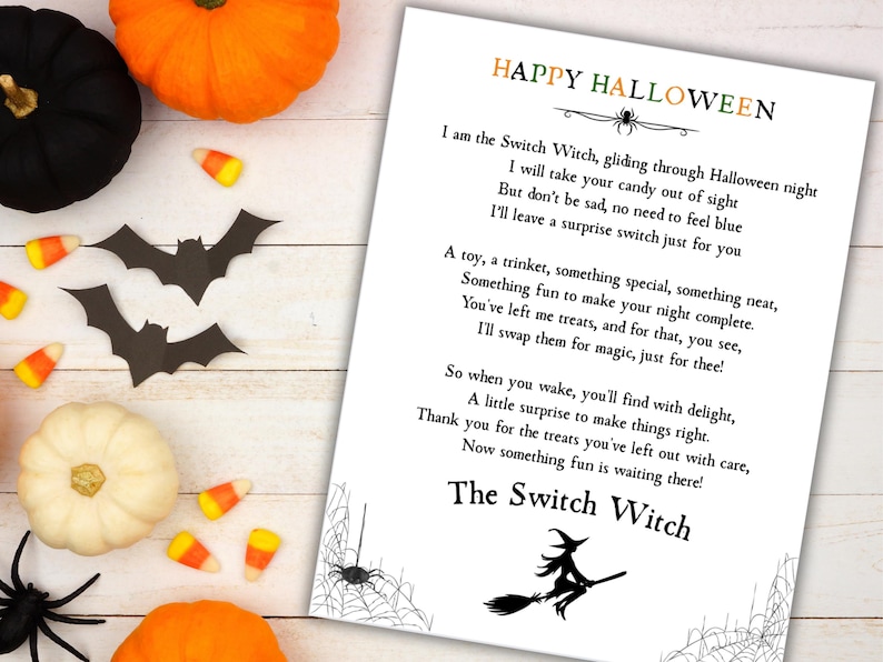 Switch Witch Printable Letter, Switch Witch Letter, Halloween Activity ...
