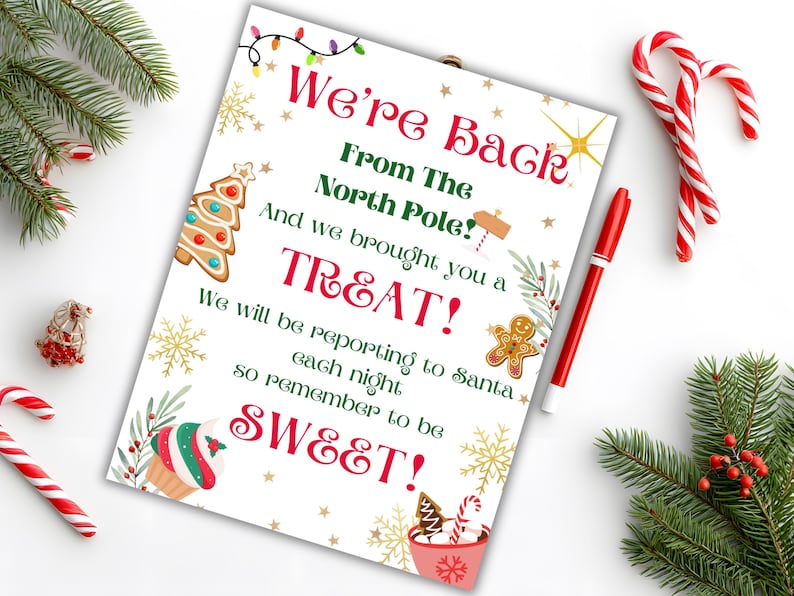 Two Elves We're Back Letter, Elf Arrival Letter, I'm Back Letter, Elf ...
