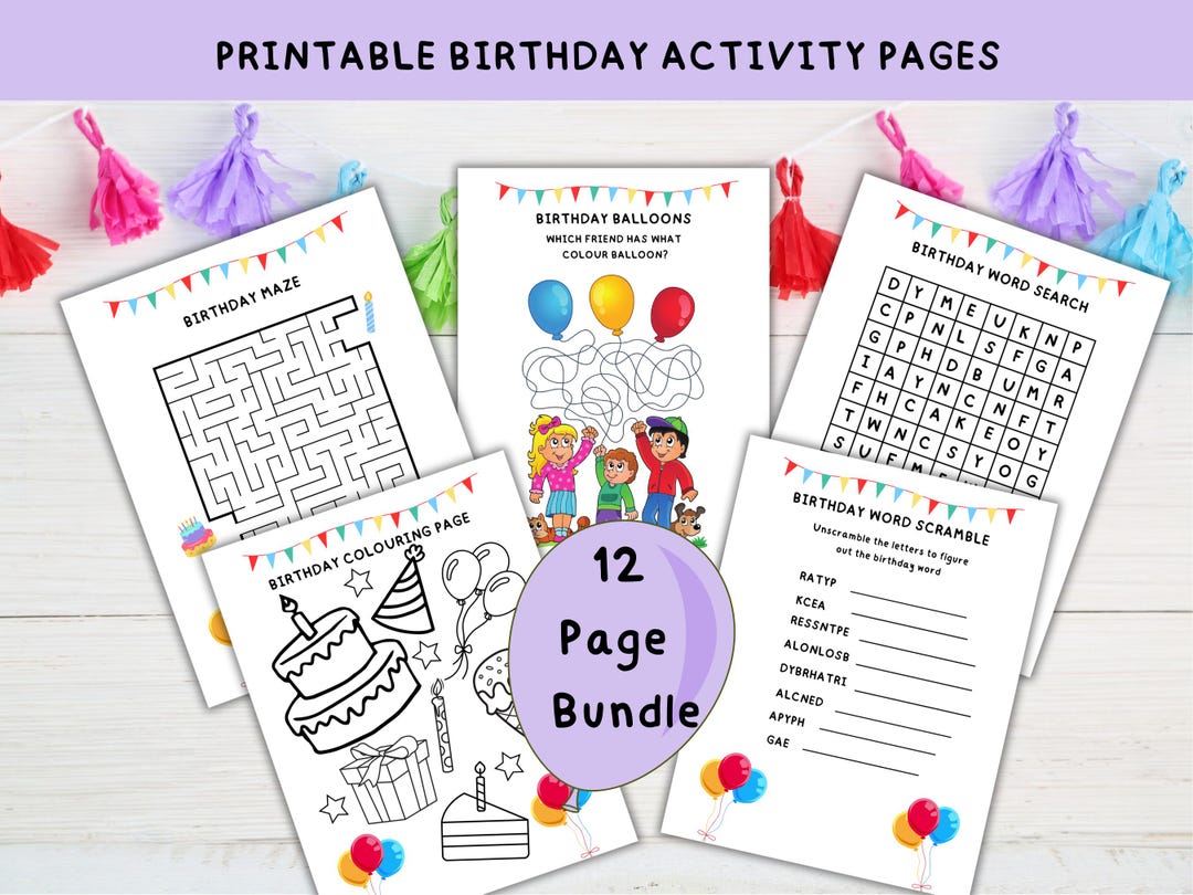 Birthday Activities for Kids, Birthday Coloring Pages, Birthday ...