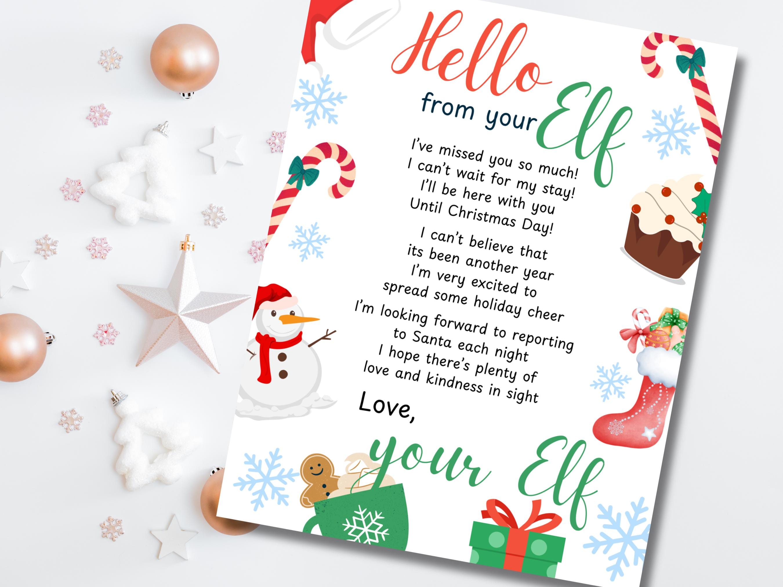 Printable Welcome Back Elf Letter, Elf Welcome Back, Welcome Back Elf ...