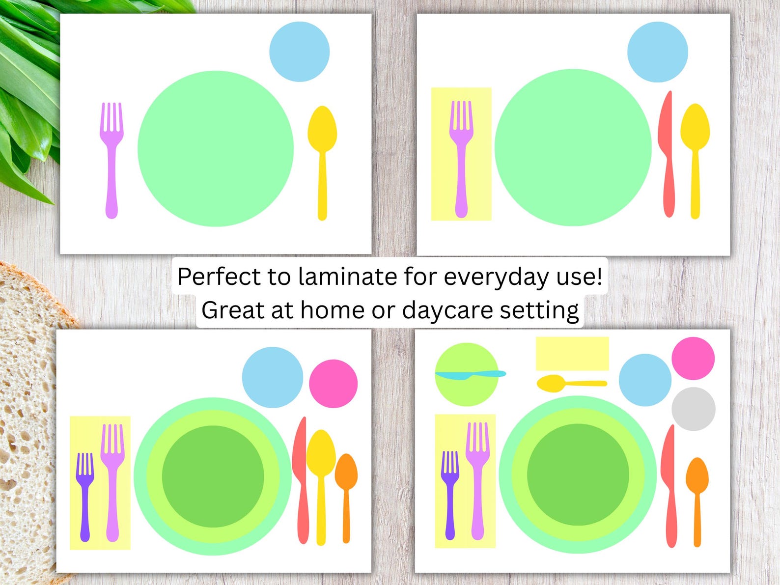 Montessori Placemat, Table Setting Placemat Printables for Kids ...
