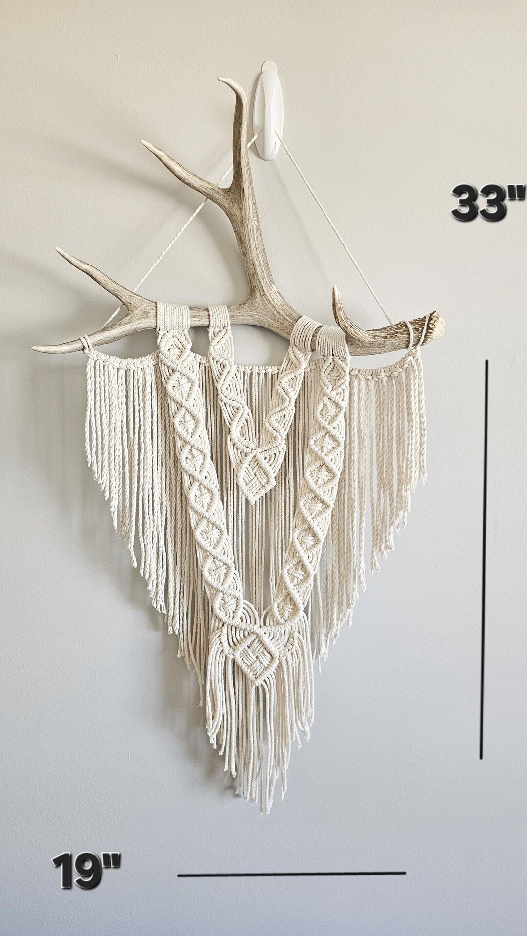 Antler Macramé Wall Hanging - Etsy