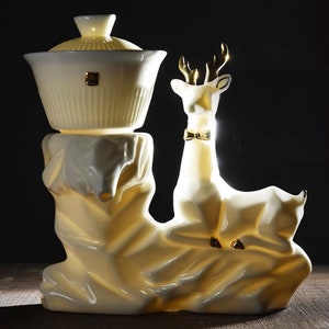 Mutton Fat Jade Fully Automatic Tea Set Creative Rotating Water Kung Fu ...
