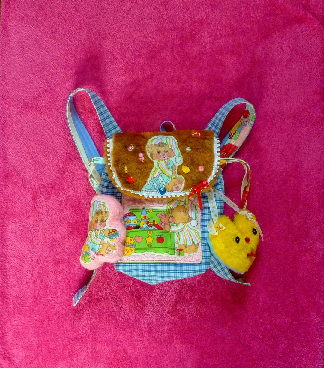 Dreamy Eyed Bears Kidcore Backpack With Lots of Fun Details - Etsy