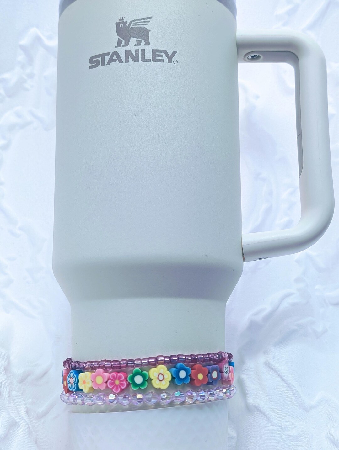 Spring Flower Purple Stanley Tumbler Bracelet Set, Set of 3, Flower ...