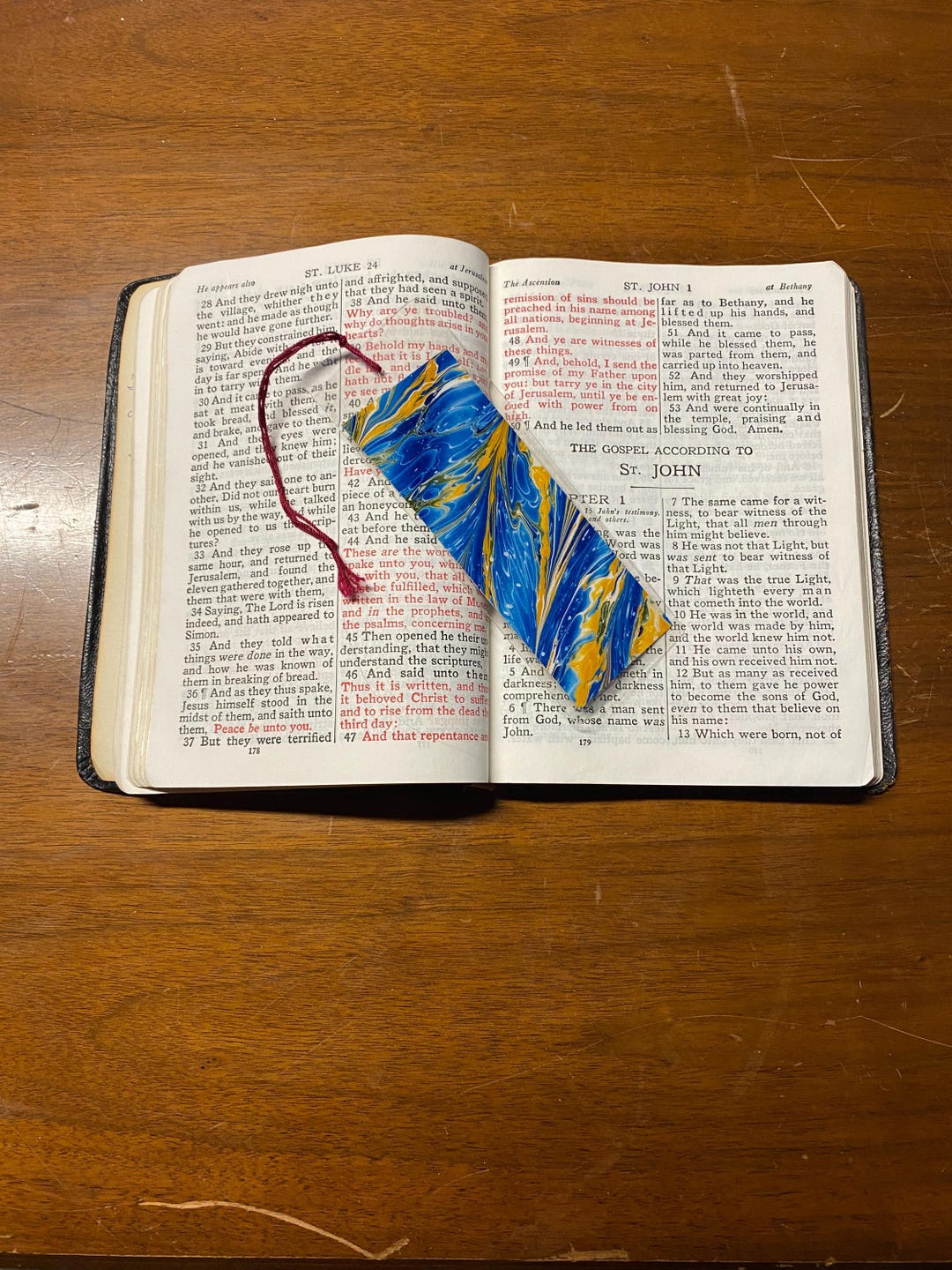 Marbled Paper Book Mark With a Big Pattern in a Small Package - Etsy