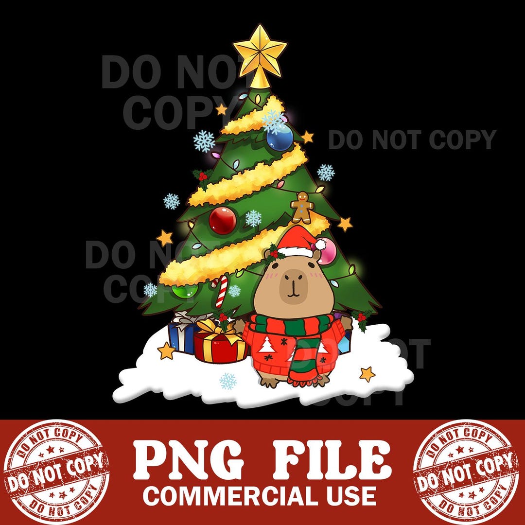 Cute Capybara Christmas Png, Capybara Merry Christmas Png, Christmas ...