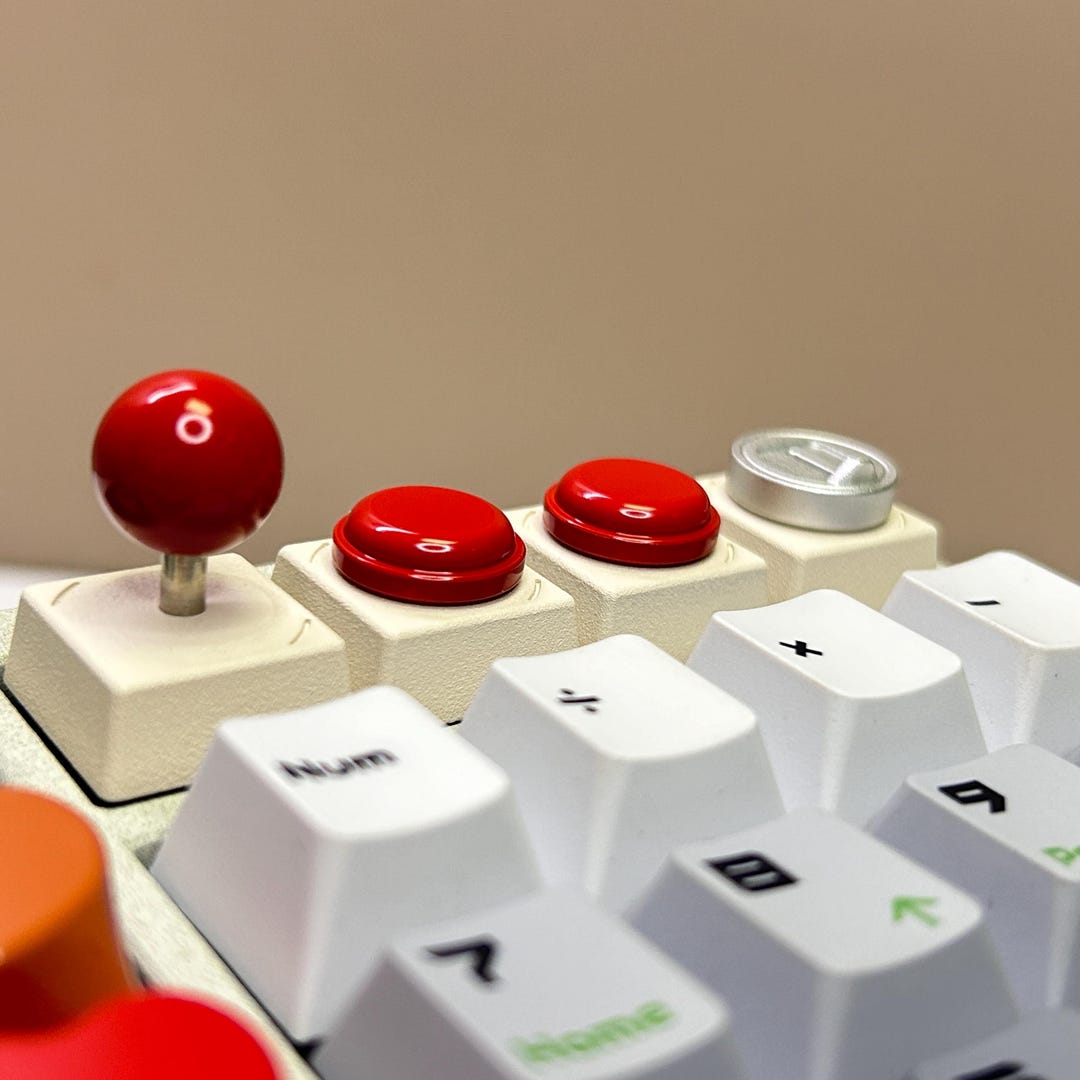 Retro Rocker Artisan Keycap Setcustom Arcade Rocker Button Aluminum ...