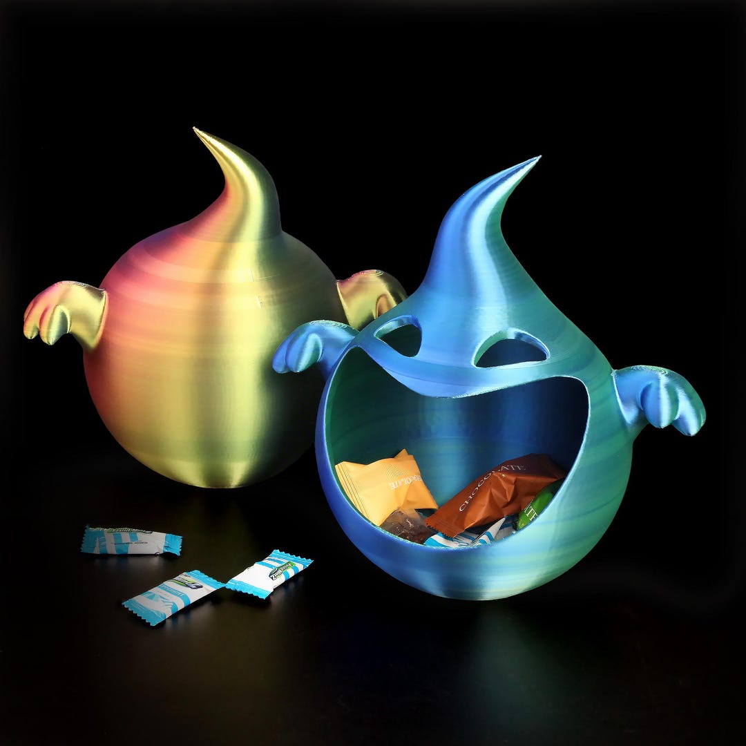 3D Printed Ghost Candy Bowl STL File for 3D Printing - Ghost Shaped ...