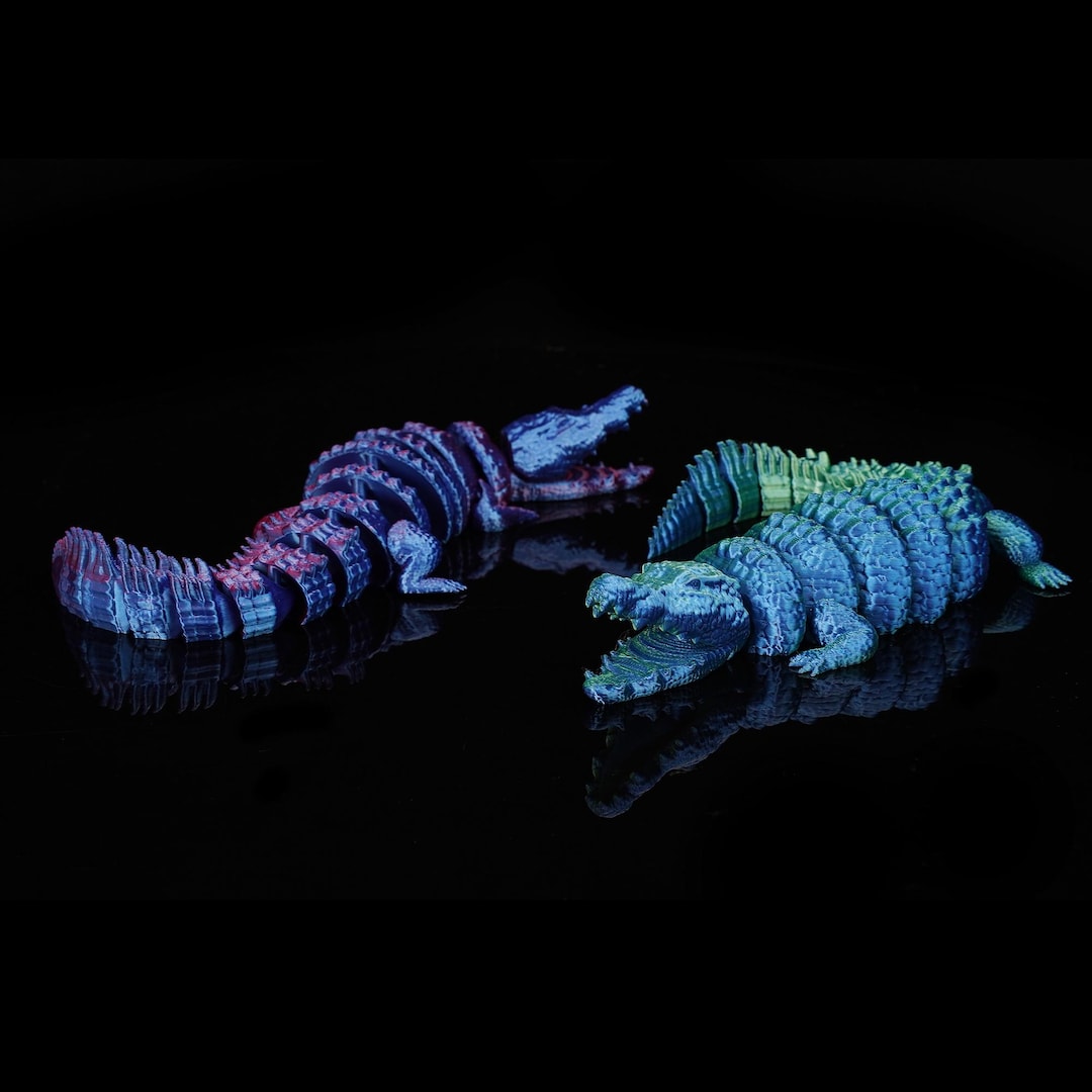 3D Printed Crocodile | Flexible Fidget Toy | Stress Relief Desk Toy ...