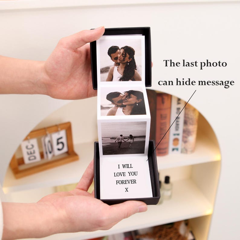 Personalized Pop Out Photo Album Box - Memory Keepsake | Custom Photo ...