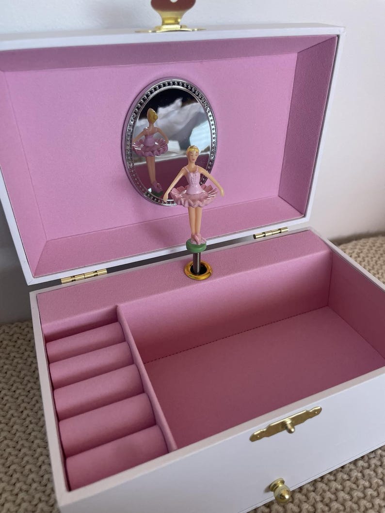 Personalised Ballerina Musical Jewellery Box – Custom Name Gift for ...