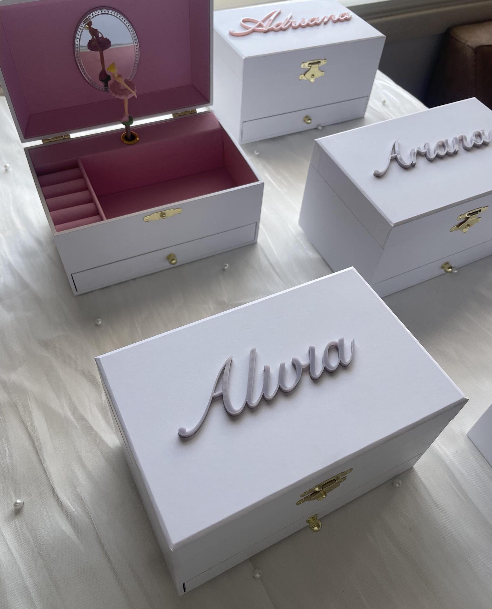 Personalised Ballerina Musical Jewellery Box – Custom Name Gift for ...
