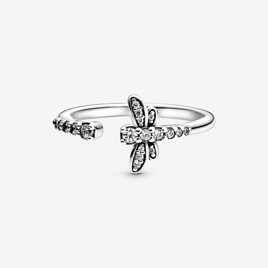 Pandora 925 Silver Sparkling Dragonfly Open Ring Silver - Etsy