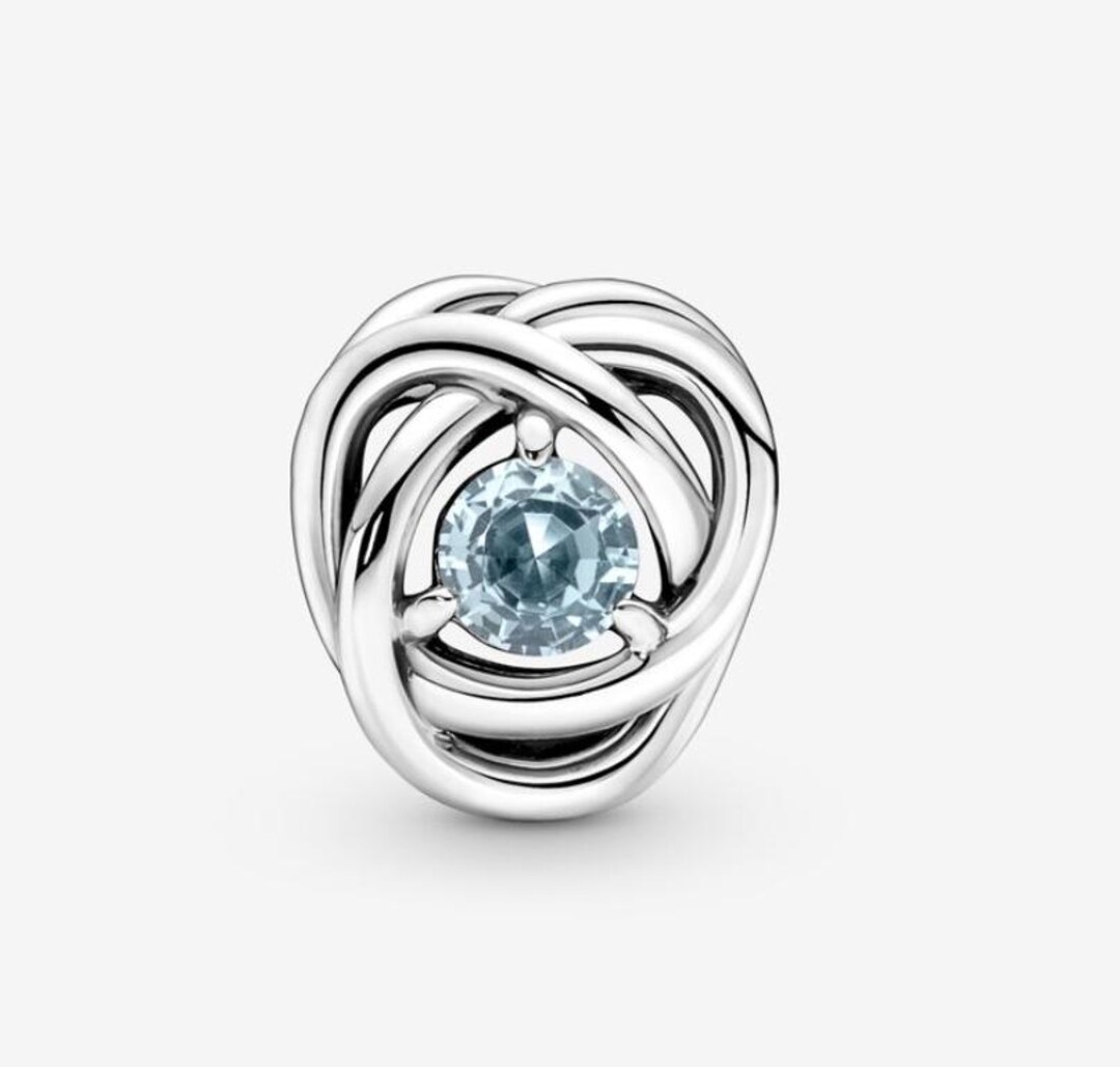 Pandora March Birthstone Eternity Circle Charm S925 Ale New Gift - Etsy