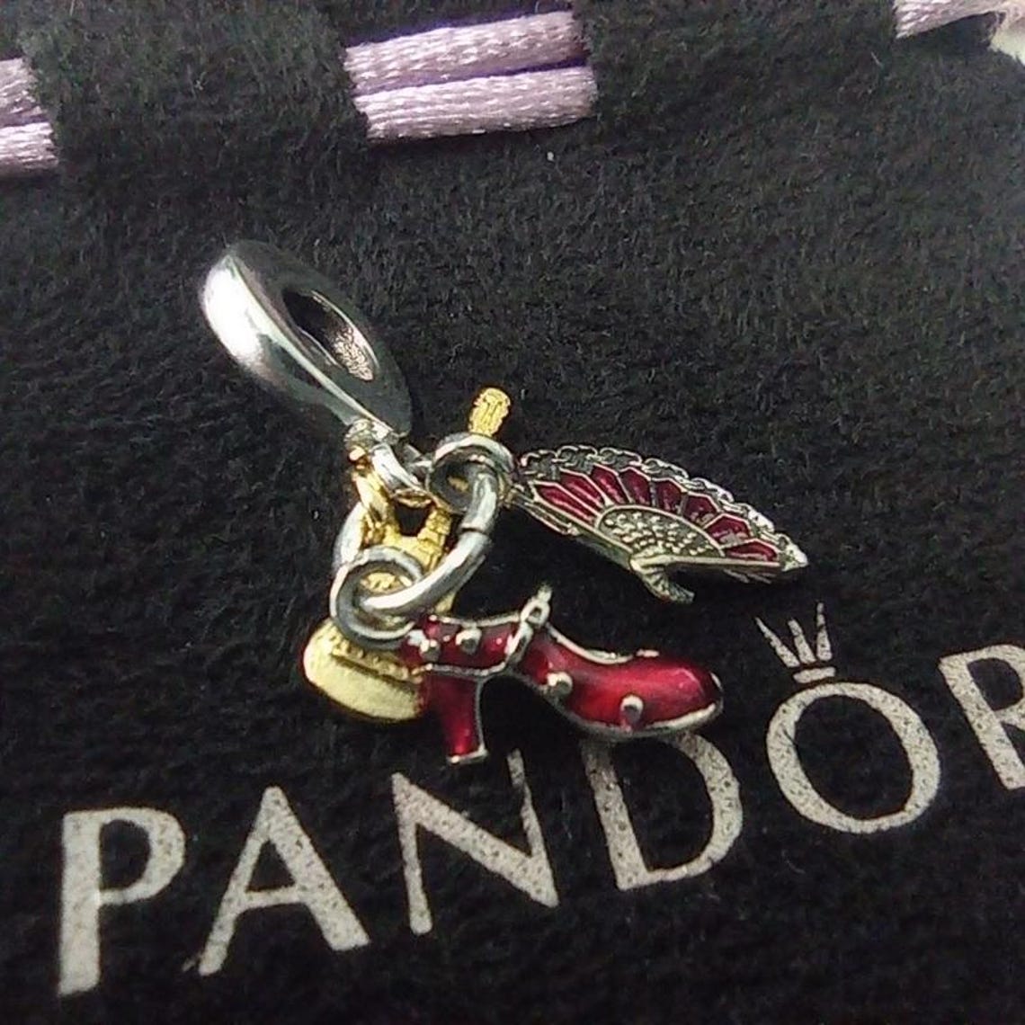 Pandora Spanish Guitar, Flamenco Shoe and Fan Charm Pendant Ale S925 - Etsy