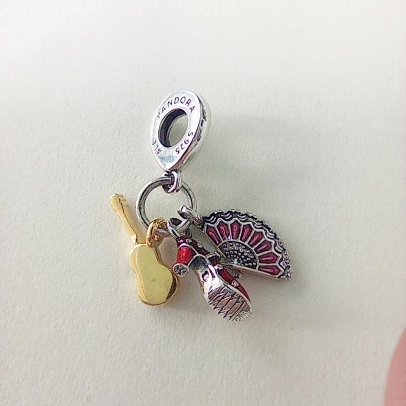 Pandora Spanish Guitar, Flamenco Shoe and Fan Charm Pendant Ale S925 - Etsy