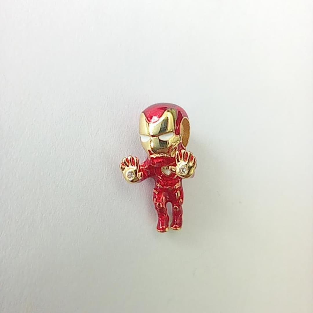 Charm Pandora dorado rojo de Iron Man de Los Vengadores - Etsy México