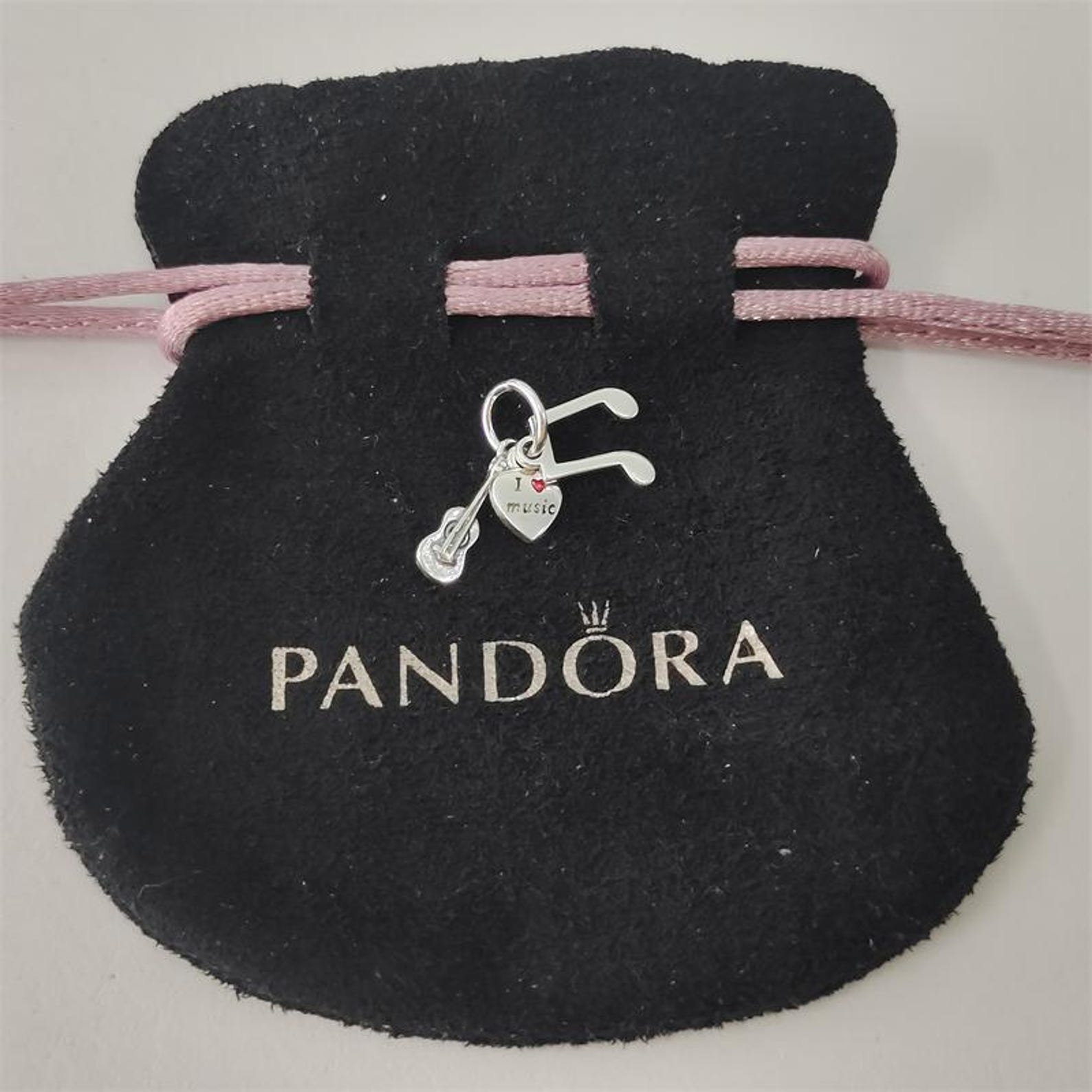 Pandora I Love Music Guitar S925 Pendant Charm New - Etsy
