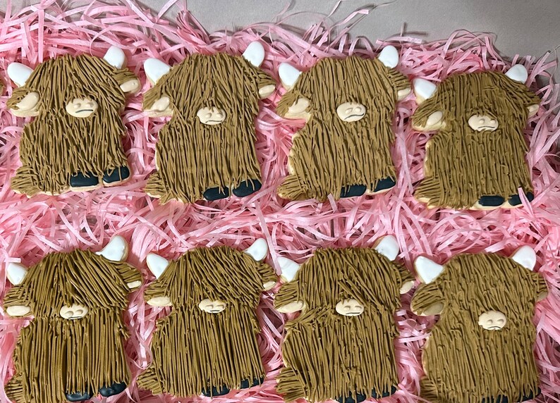 Highland Cow Sugar Cookie - Etsy
