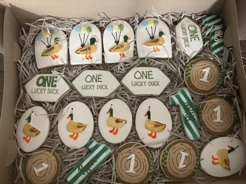 ONE Lucky Duck Sugar Cookies - Etsy