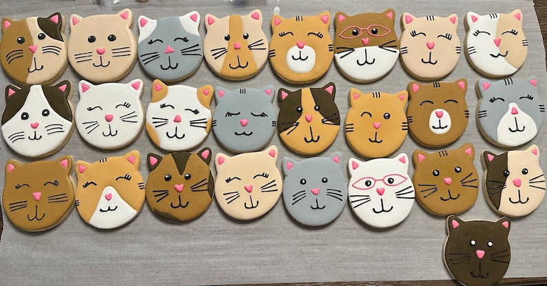 Cat Sugar Cookies - Etsy