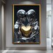Metal Lovers Sculpture Canvas Art ,futuristic Romantic Wall Decor ...