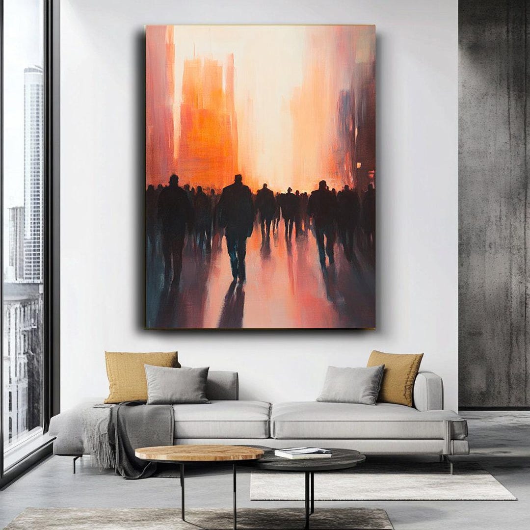 Abstract Human Figures Art – Vibrant and Expressive Wall Decor – Modern ...
