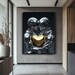 Metal Lovers Sculpture Canvas Art ,futuristic Romantic Wall Decor ...
