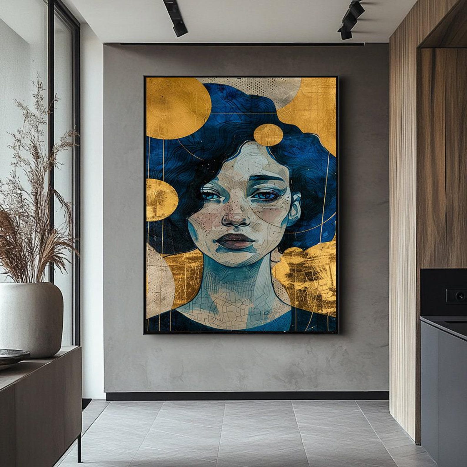 Beautiful Woman Canvas Art, Elegant Wall Decor ,modern Woman Artwork ...