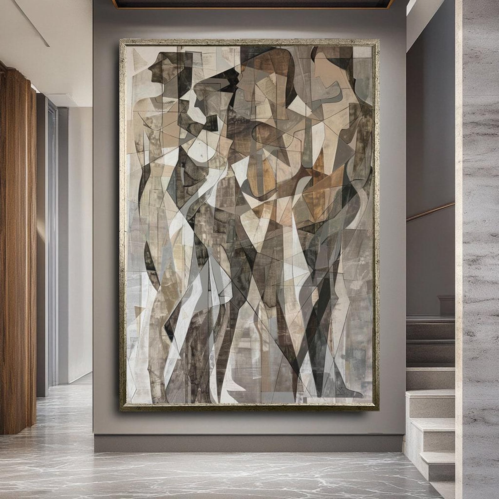 Abstract Art Print of Human Figures | Modern Canvas Wall Decor | Unique ...