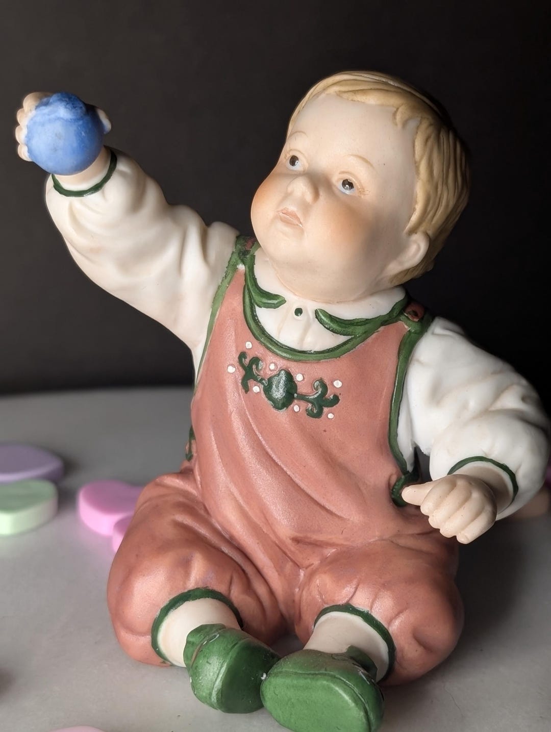 Vintage Ceramic RR Roman Toddler With Present - Etsy