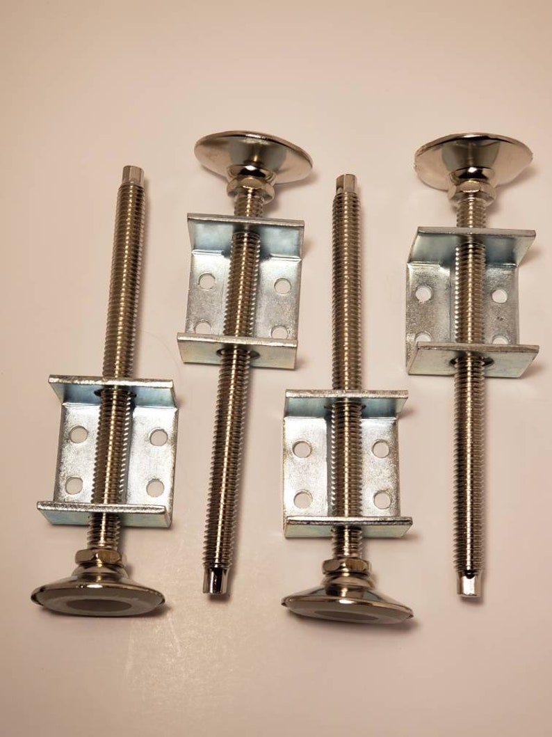 Set of (4) Adjustable Lathe Leg Furniture Leveling Feet 3/8"-16 X 5 1/2 ...