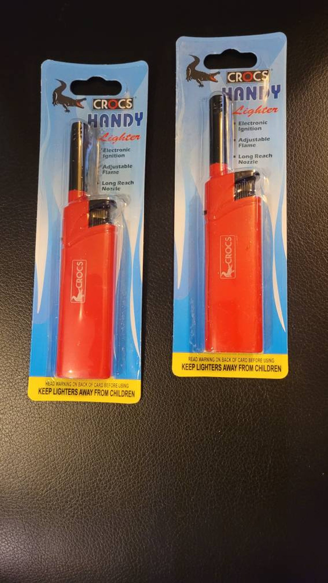 2 - Crocs Handy Butane Adjustable Flame Lighters. Both Red - Etsy