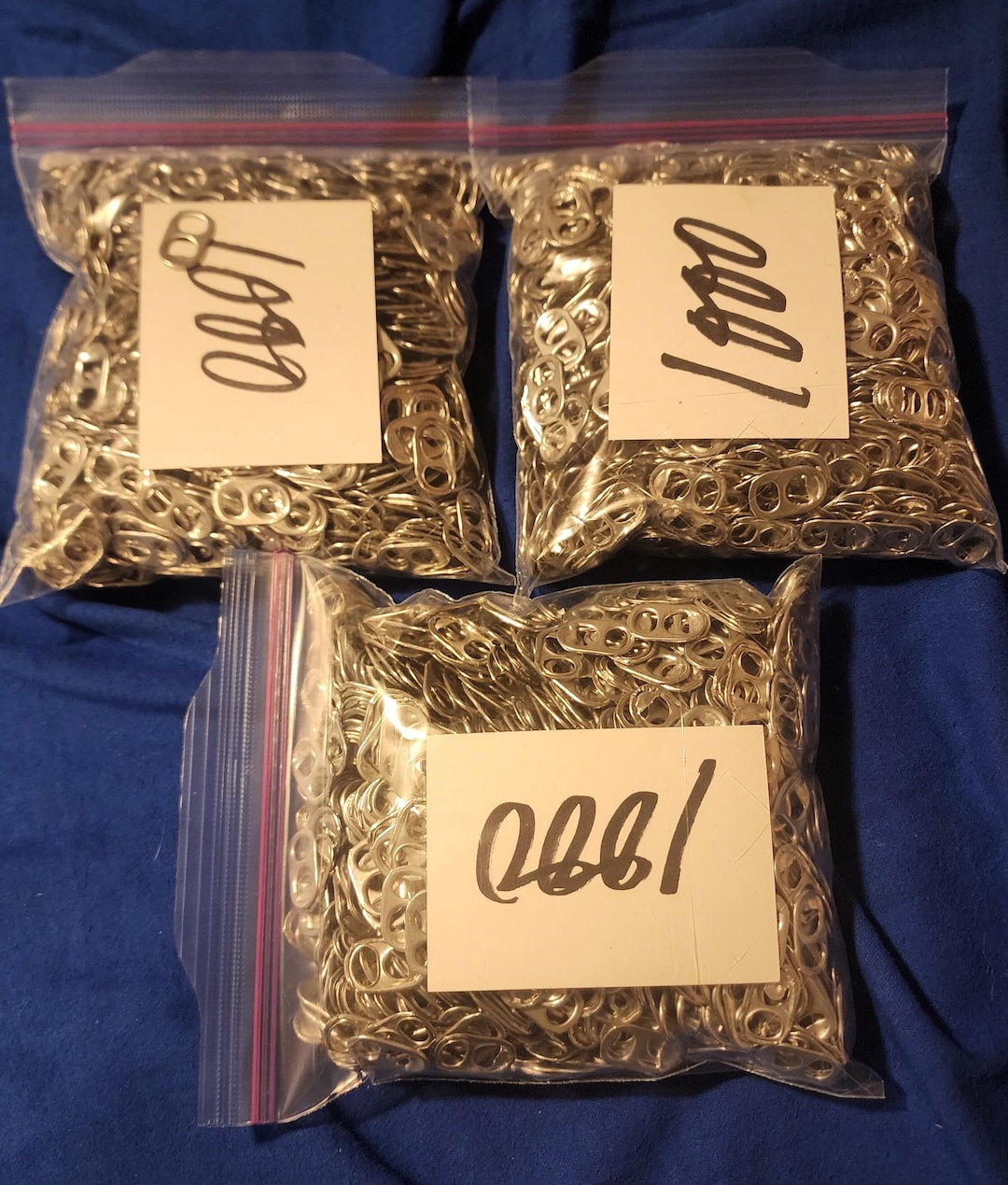 3000 Aluminum Pull Tabs Can Tabs .. for Crafts, Fundraisers, Charity ...