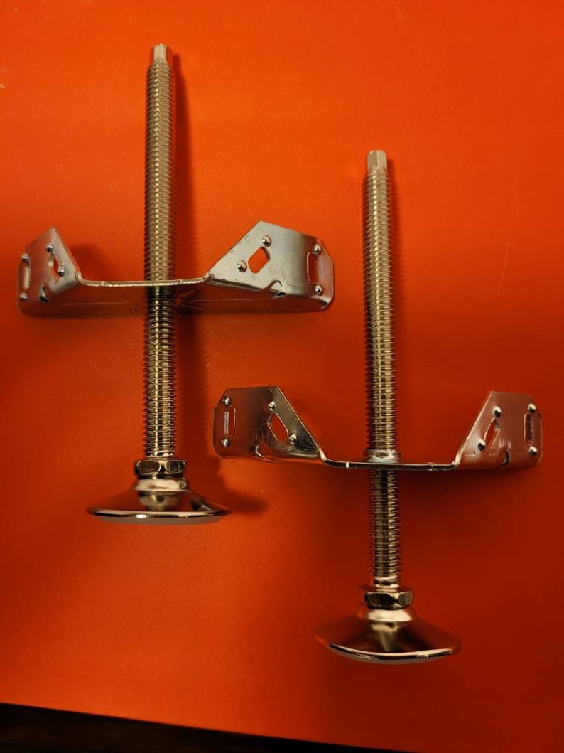 Set of 2 Adjustable Lathe Leg Furniture Leveling Feet 3/816 X 5 1/2 ...