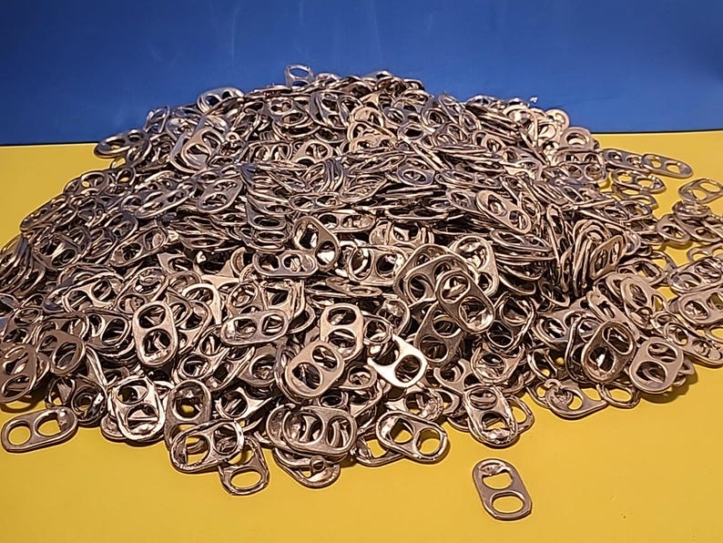 3000 Aluminum Pull Tabs Can Tabs .. for Crafts, Fundraisers, Charity ...