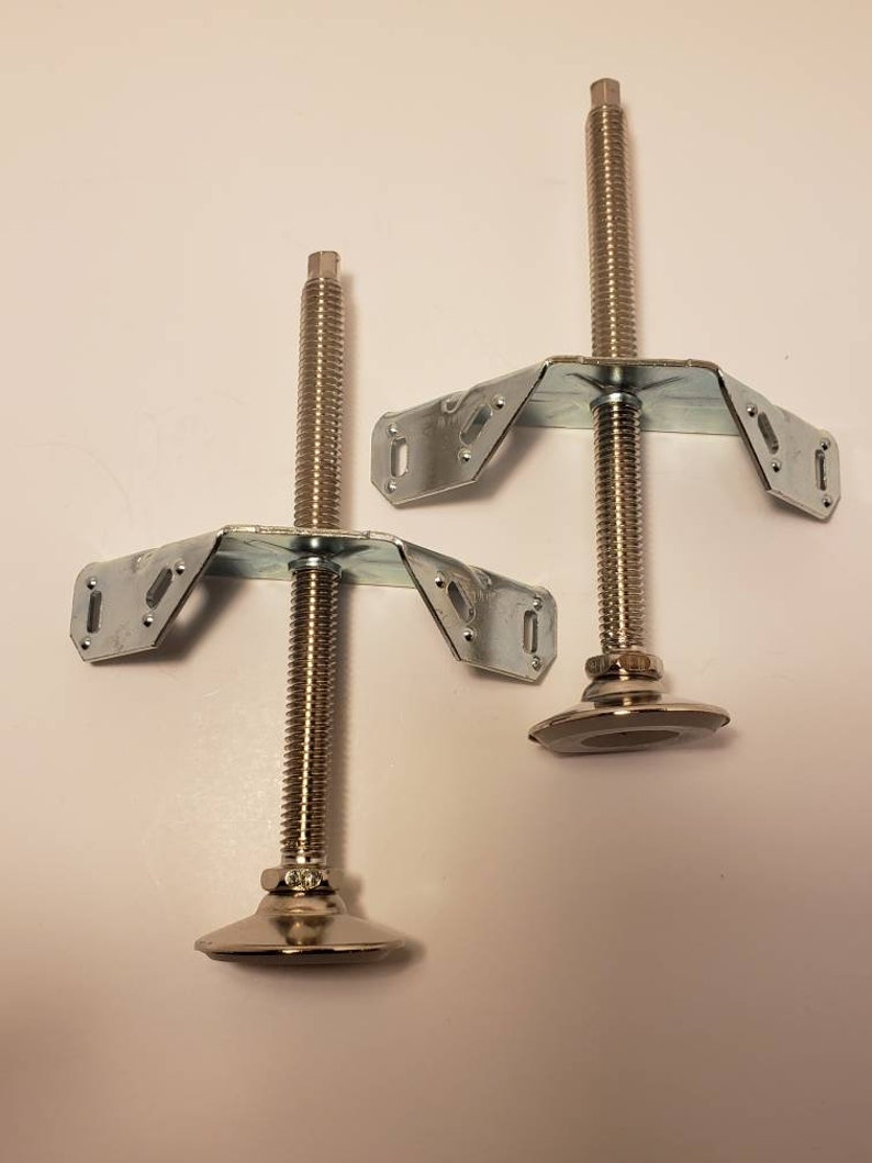 Set of 2 Adjustable Lathe Leg Furniture Leveling Feet 3/816 X 5 1/2 ...