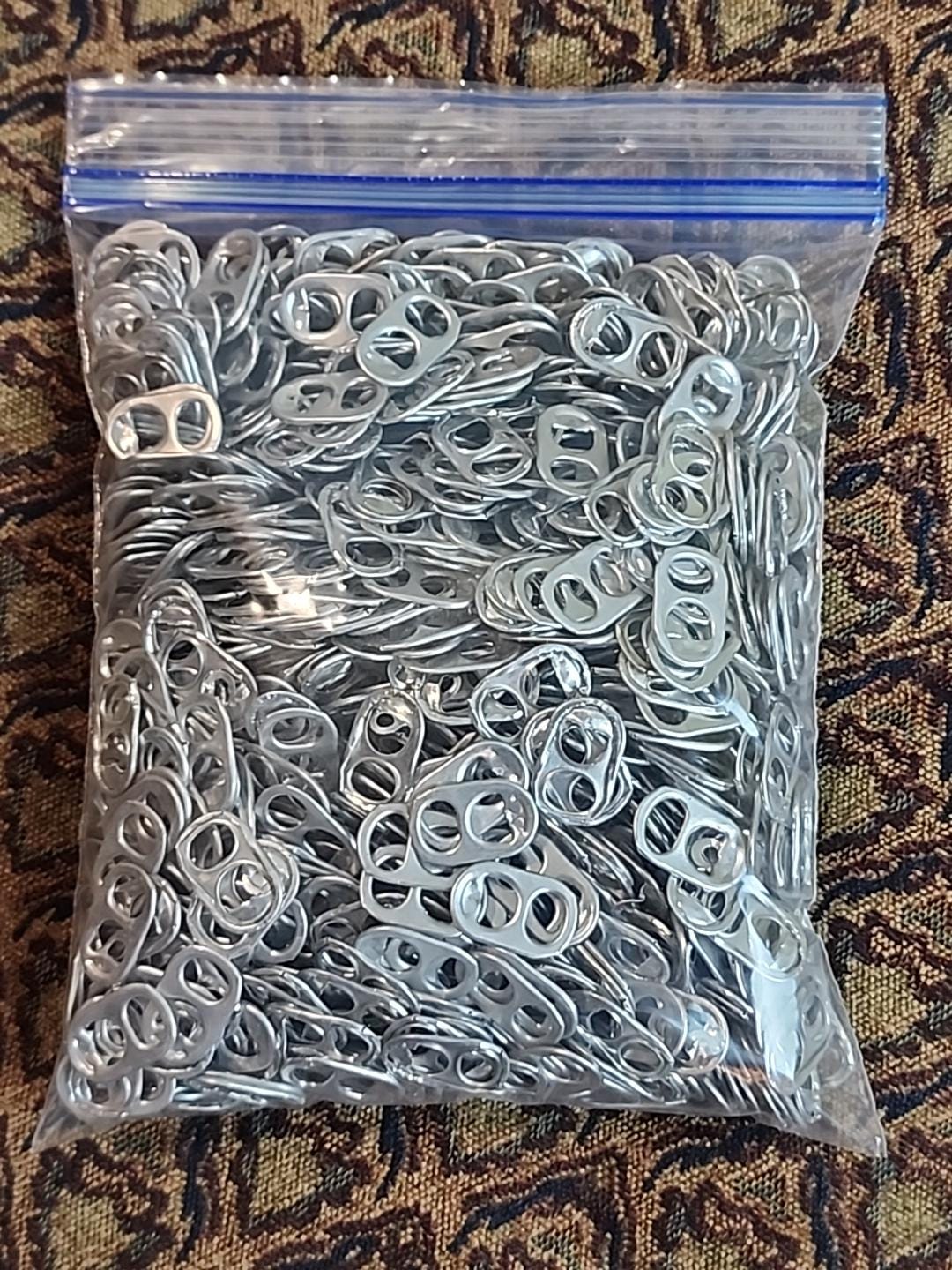 3000 Aluminum Pull Tabs Can Tabs .. for Crafts, Fundraisers, Charity ...