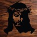 Crown of Thorns Graphic Portrait in Black Vinyl. - Etsy