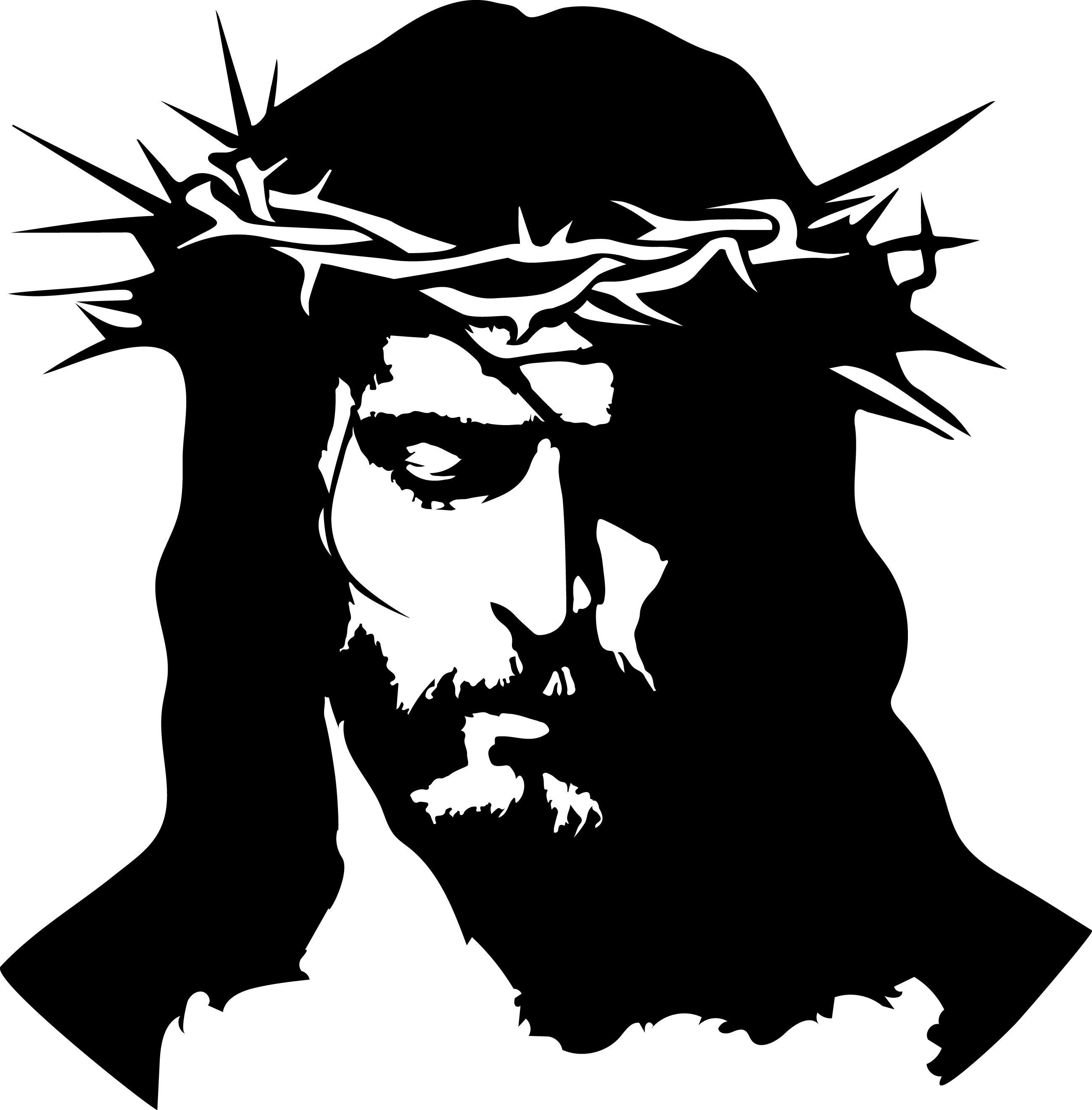 Crown of Thorns Graphic Portrait in Black Vinyl. - Etsy