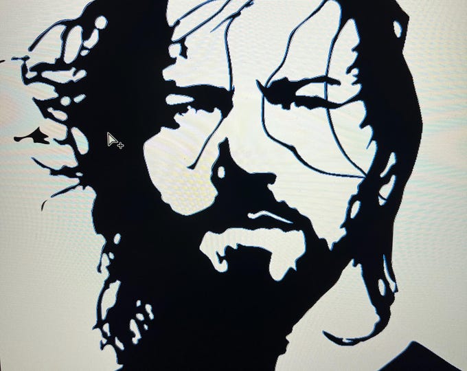 Eddie Vedder Graphic Portrait in Black Vinyl. - Etsy