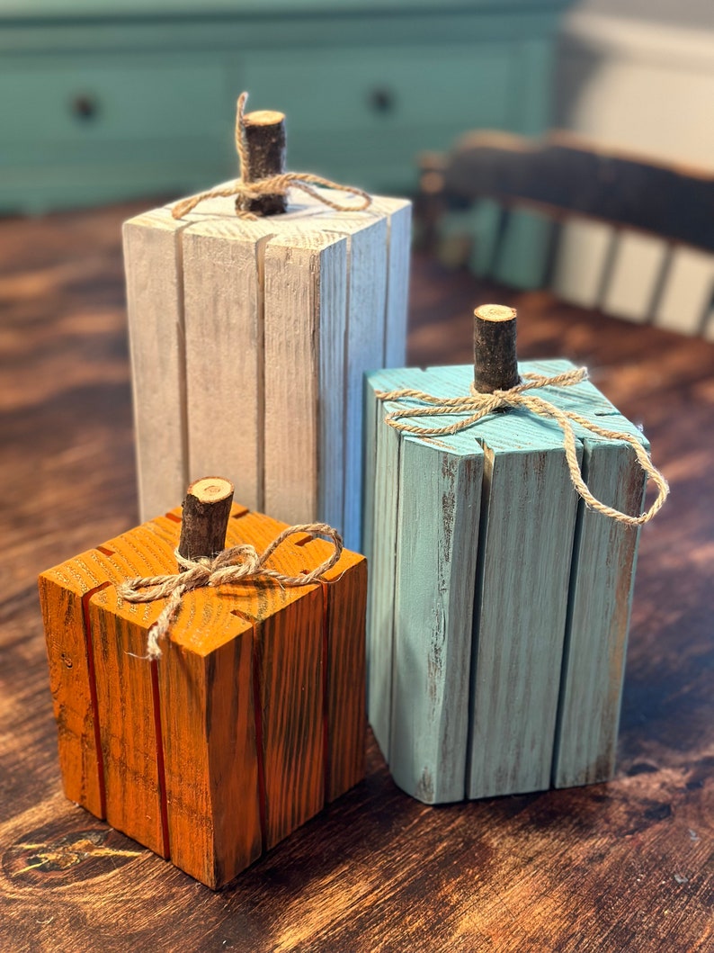 Rustic Pumpkin Decoration (3 Pumpkins Included) - Etsy